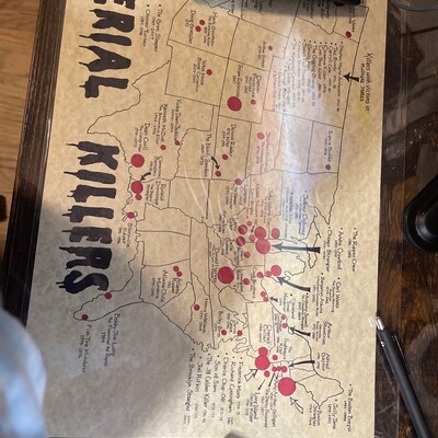 American Serial Killers Map - Etsy