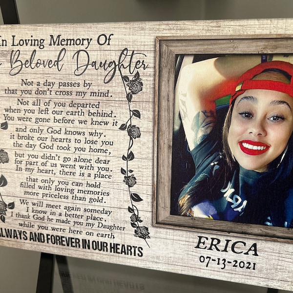 In Loving Memory of My Beloved Daughter Canvas, Sympathy Daughter, Rest ...