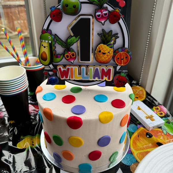 Minecraft Themed 3D Shaker Cake Topper Personalised Cake Topper ...