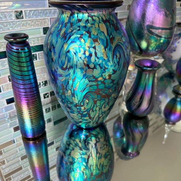 Dichroic Paper Weight Hand Blown Art Glass by Robert Eickholt - Etsy