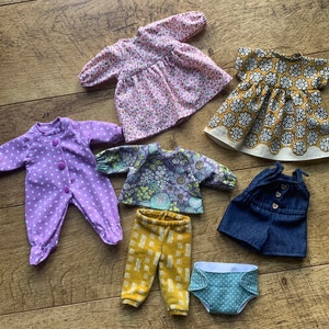 12 Inch Doll Clothes Patterns, Set of 12 PDF Doll Clothing Patterns for ...