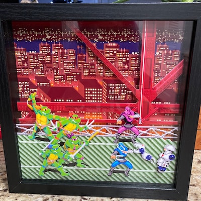 Super Street Fighter 2 guile Stage 3D Shadow Box for - Etsy