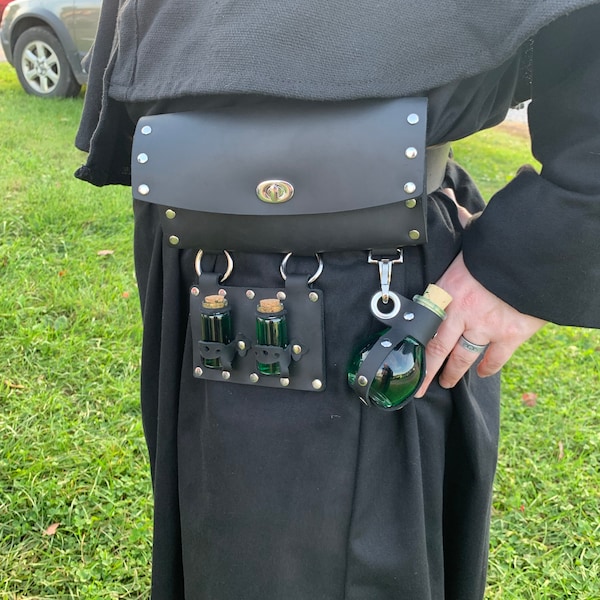 Leather Potion Vial Holster: Custom Costume Pouch - Etsy