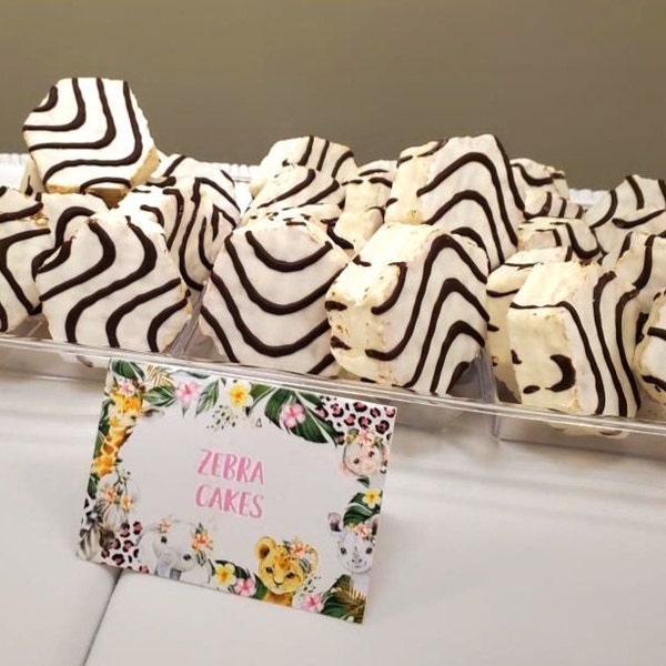 Editable Food Tent Label Leopard Print Jungle Birthday Place Cards Wild ...