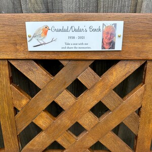 Personalised Bench Plaques Silver, Memorial Plaque, Anniversary ...