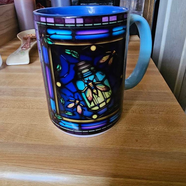 Firefly/lightning Bug Mug - Stained Glass Design - Etsy