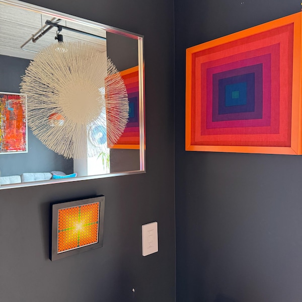 Original Op Art Abstract Painting Geometric Abstraction, Fine Art ...