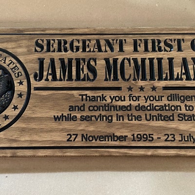 Military Sign-us Army-military Retirement Gift-deployment-personalized ...