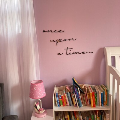 Script Once Upon A Time Sign for Nursery or Playroom Free 3-5 Business ...