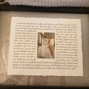 First Dance Song With Photo, Wedding Gift Song Lyrics, 1st Anniversary ...