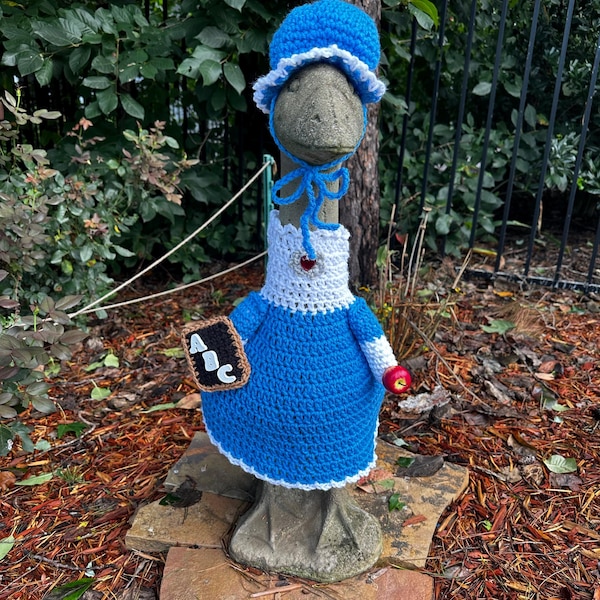 Cowgirl Goose Geese Outfit Crochet Lawn Goose Clothes Outdoor Garden ...