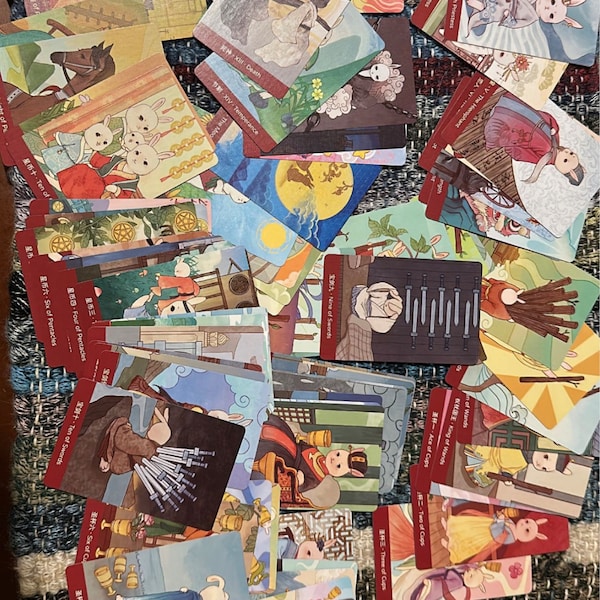 The Sage Rabbit Tarot | 78 Cards | Unique Asian Art Indie Deck for ...