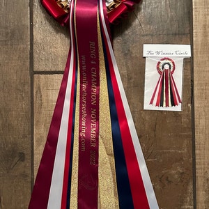 Deluxe Grand and Reserve Champion Model Horse Show Sashes for - Etsy