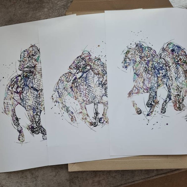 Golf Sketch Prints, Golfing Set of Prints, Gift for Golfers, Golf ...
