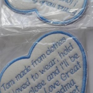 Personalised Memory Embroidery Patch for a Memory Pillow Let This ...