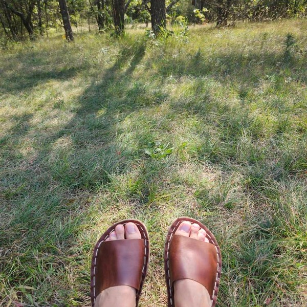 Women Barefoot Slide Sandals, Grounding Slide Sandals, Brown Earthing ...