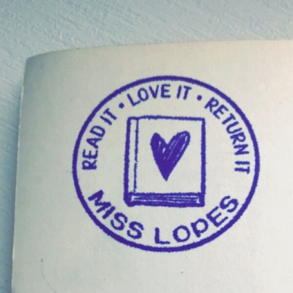 Library of Stamp Classroom of Books Stamper Teacher Gift Graduation ...