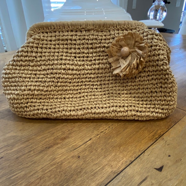 Raffia Clutch, Raffia Clutches, Crochet Clutch, Straw Clutch, Bohemian ...