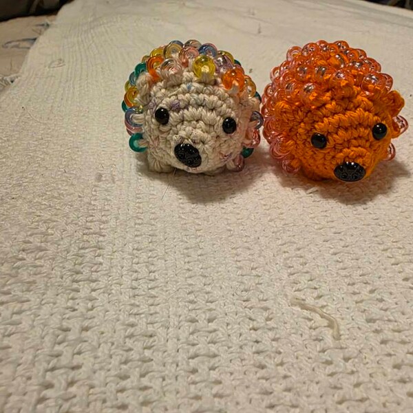 Beaded Fidget Hedgehog Crochet Pattern | Crochet Fidget Toy | Fidget ...