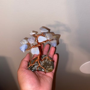 Custom Crystal Tree With Rock Base Crystals Wired Crystal | Etsy