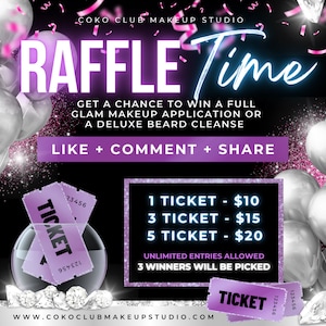 Raffle Flyer , DIY Flyer Design Template, Giveaway Flyer, Raffle Ticket ...