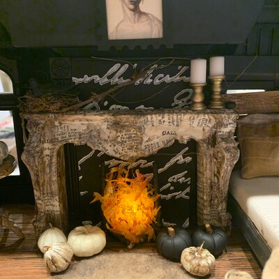 Dollhouse Miniature Fire Battery Operated, Mini Fire, Miniature ...