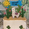 Llama Cake Topper Llama Birthday Llama Party Decor Fiesta Mexican Girl ...
