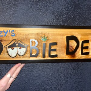 Personalized Doobie Den Sign Gift for Stoner / Unique Weed Smoker Man ...