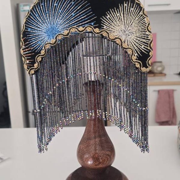 Handmade Lampshade With Fringes-victorian Lampshade Only-luxury Ceiling ...