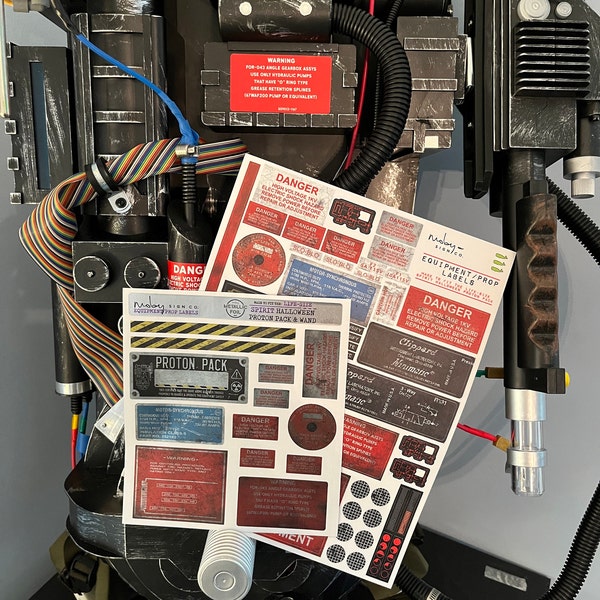 Life-size Spirit Halloween Proton Pack & Neutrona Wand Labels - Etsy