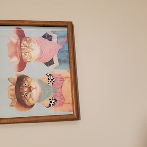 Cowboy Cats Art Print Ginger Cat Cowboys Wall Art Colorful Eclectic ...