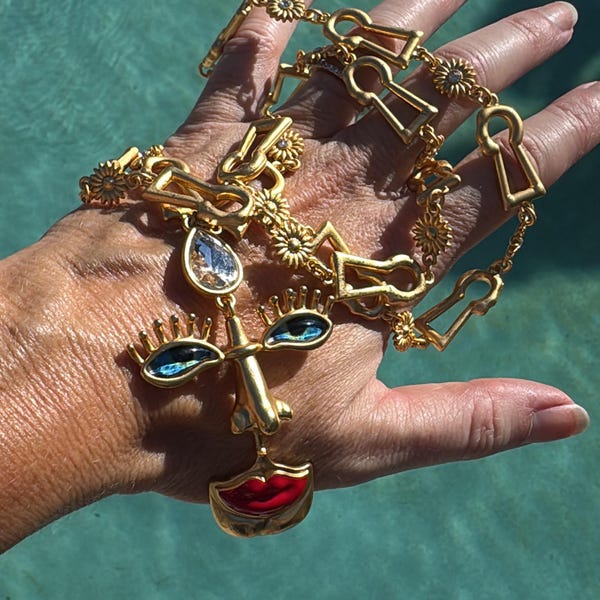 Vintage Gold Surrealist Buttons, Evil Eye Buttons, Keyhole Buttons ...