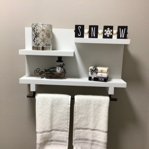 Let It Snow Farmhouse Books, Mini Wooden Book Stack, Winter Tiered Tray ...