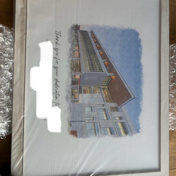 Retirement Gift for Teacher, Watercolor School Painting, Appreciation ...