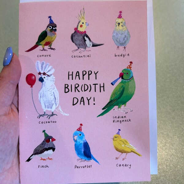 Happy Birdthday! Bird Birthday Card - Etsy
