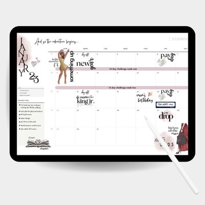 Weekly Planner Printable Minimalist, Digital Planner iPad Weekly ...