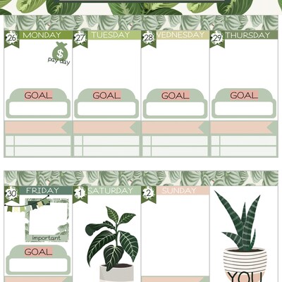 Digital Planner Stickers,potted Plants Sticker Set,house Plants,digital ...