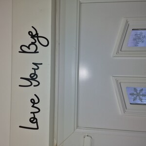 Love You Bye Wooden Script Sign Entryway Hallway Sign Letters Painted ...