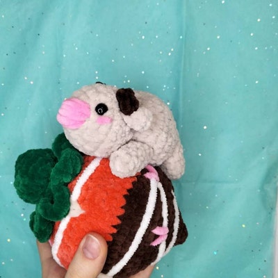 Velvet Mini Cow With Frog Hoodie Super Soft Crochet Cow - Etsy