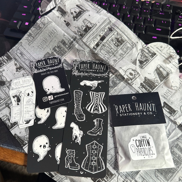 Coffin Paperclips, Spooky Cute, Goth - Etsy