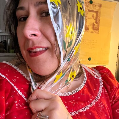 Vintage Swim Cap / Playtex / Raffia hair / Velvet Bow / Made in Western ...