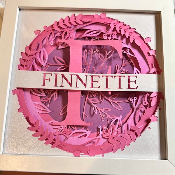 3d Split Monogram Shadow Box, Custom Name, Alphabet Family Name SVG, A ...