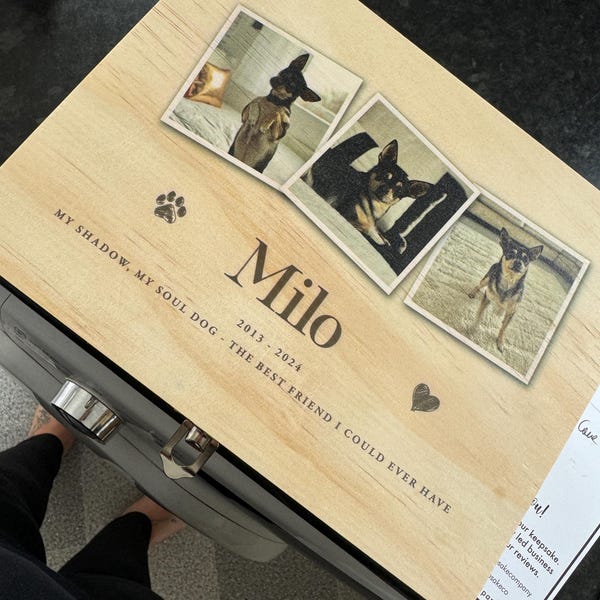 Personalised Three Photo Pet Memorial Keepsake Box 5 Sizes Pet ...