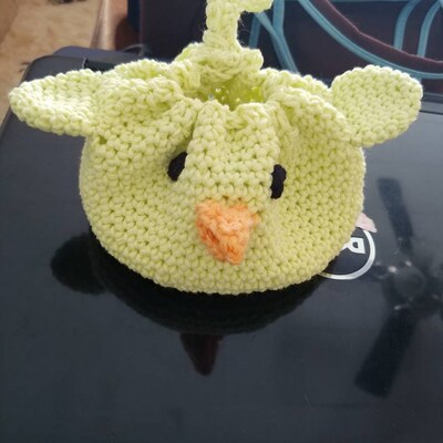 Crochet Baby Chick Drawstring Bag / Sack PATTERN PDF Treat Bag, Easter ...