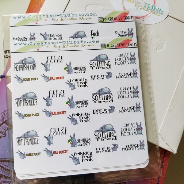 Alternative Cuss Word Stickers - Snarky Planner Stickers - Planner ...
