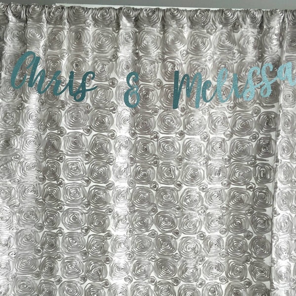 3D Floral Satin Rosette Backdrop,multi Color,dusty Pink Flower Photo ...