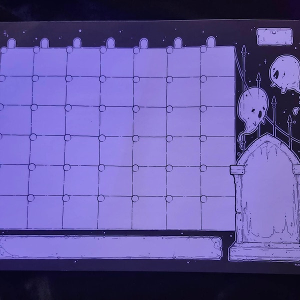 Graveyard Haunts Planner Notepads - Tear-away Calendar - Tombstones and ...