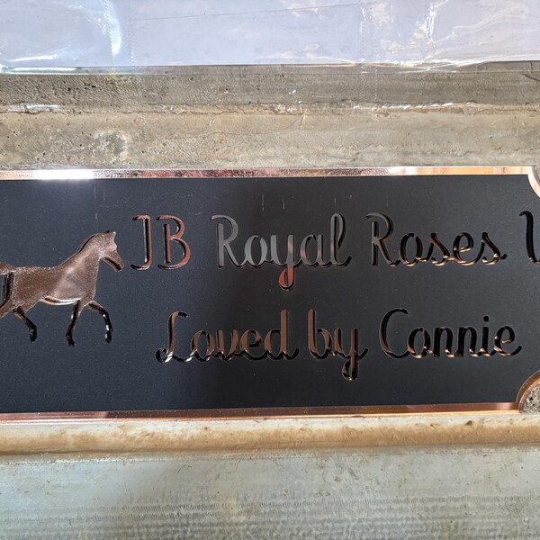 Stable Name Plate / Plaque Cut Out Traditional W/modern Twist Design ...