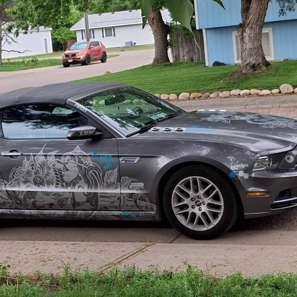 Vinyl Decal Chevrons Cyberpunk Futurism Techy Mechanical Machine Style ...