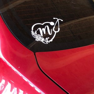 Car Monogram Decal Custom Bumper Sticker Personalized With | Etsy